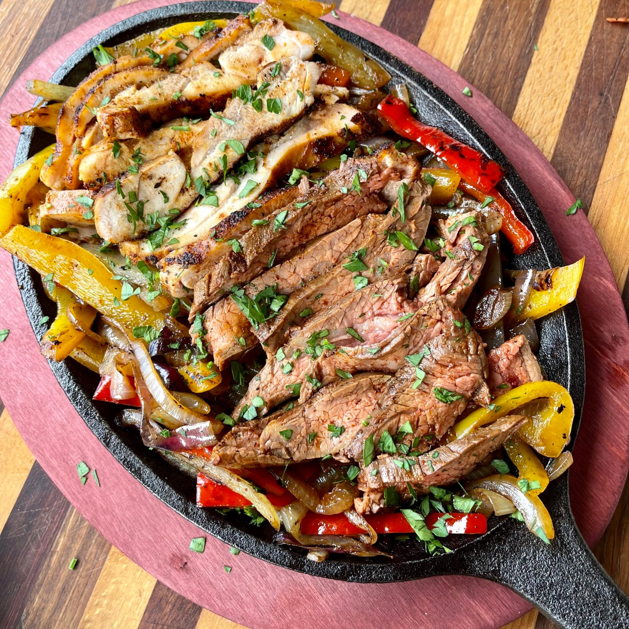 Fast and Easy Chicken and Steak Fajitas - Grillin With Dad