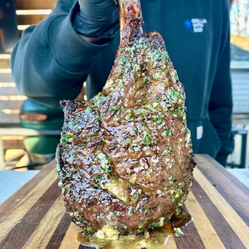 Grilled Tomahawk Steak - Grillin With Dad