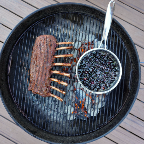 Grilled Venison Rack in Blueberry Sauce - Grillin With Dad