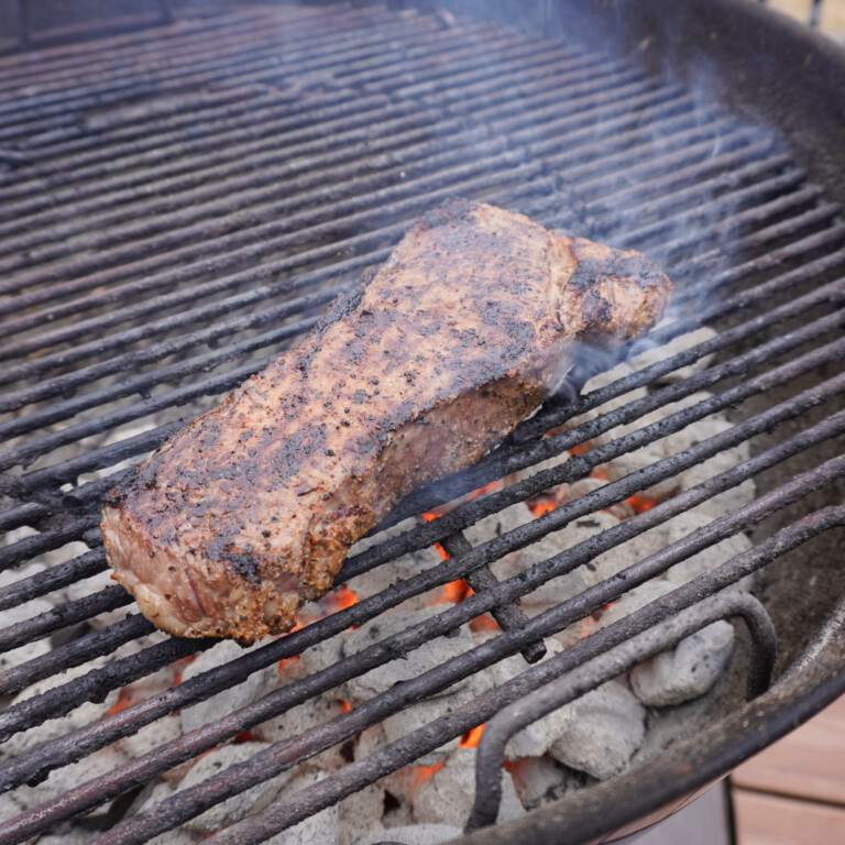 Grilled NY Strip with Chimichurri - Grillin With Dad